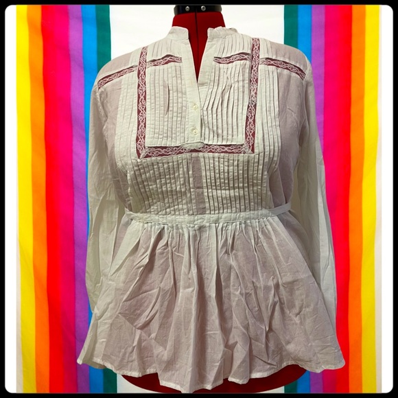 Tops | Doki Geki White 3xl Blouse | Poshmark